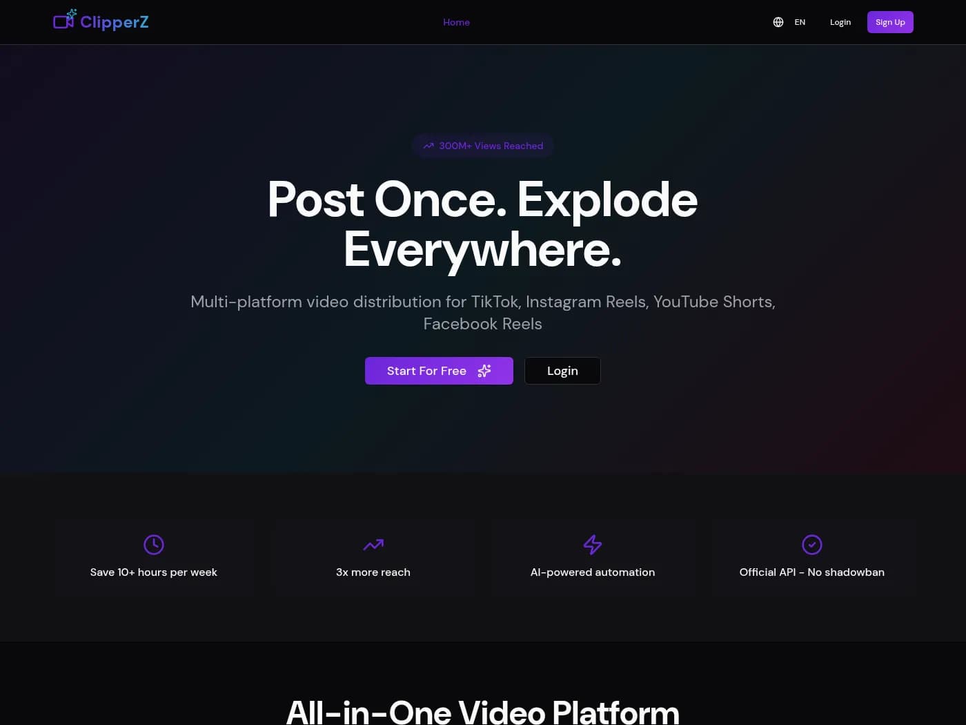 ClipperZ: All-in-One AI-Powered Video Clipping & Distribution Platform