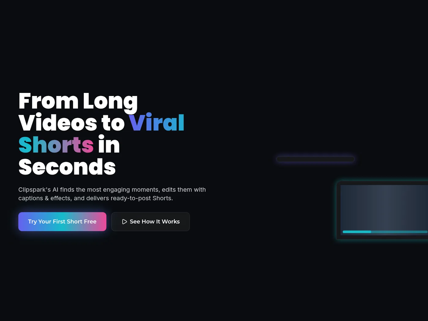 Clipspark – AI-Powered Premium Shorts Creation Website