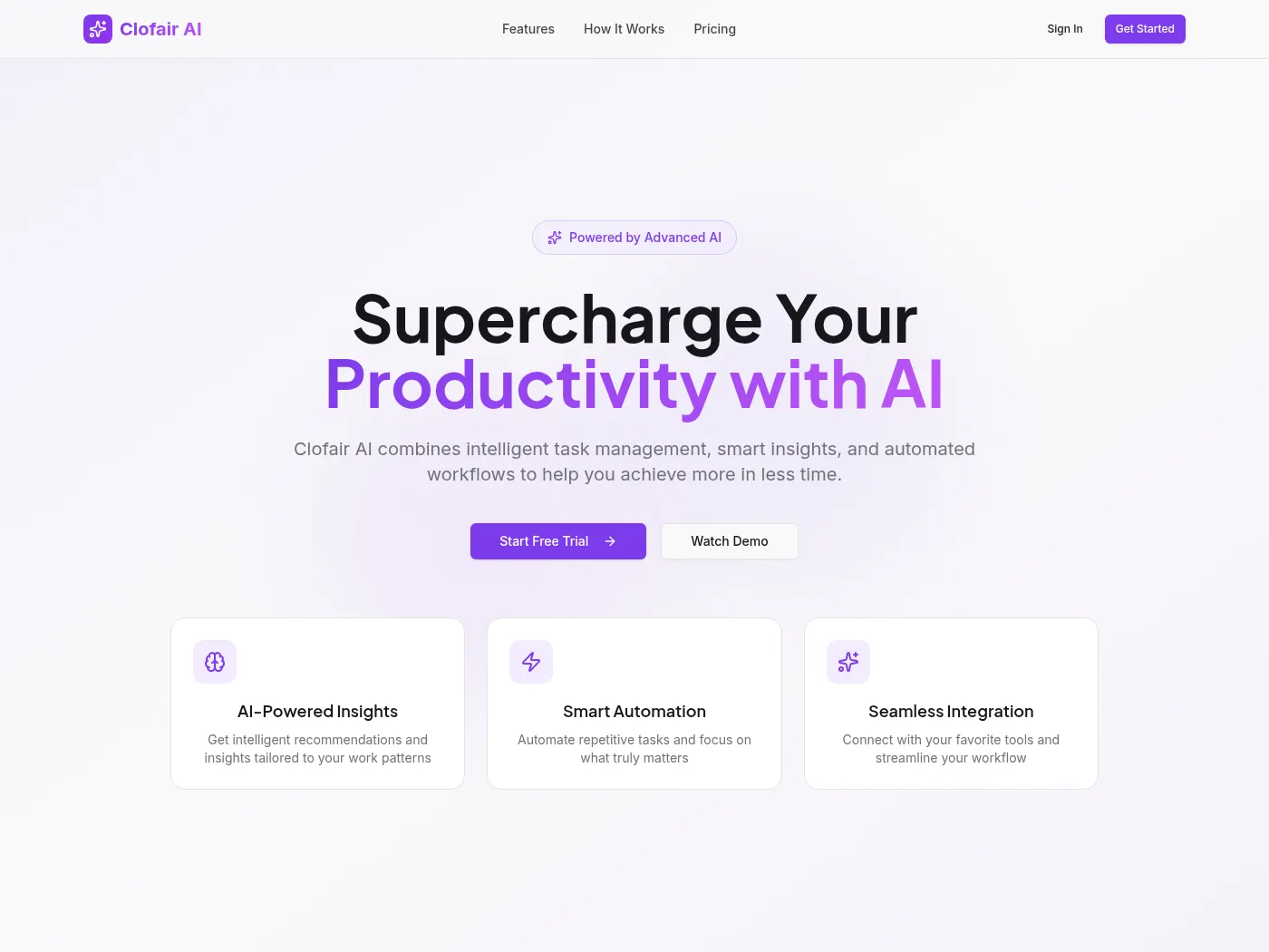 Clofair AI: Smart AI-Powered Productivity Hub
