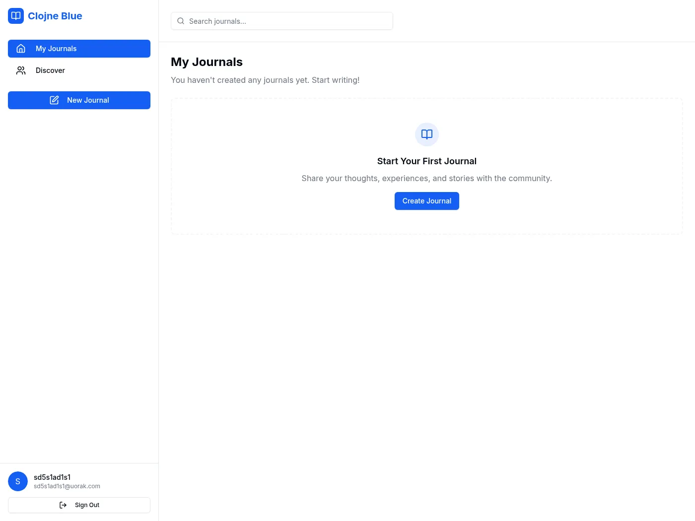 Clojne Blue – Collaborative Online Journal Platform