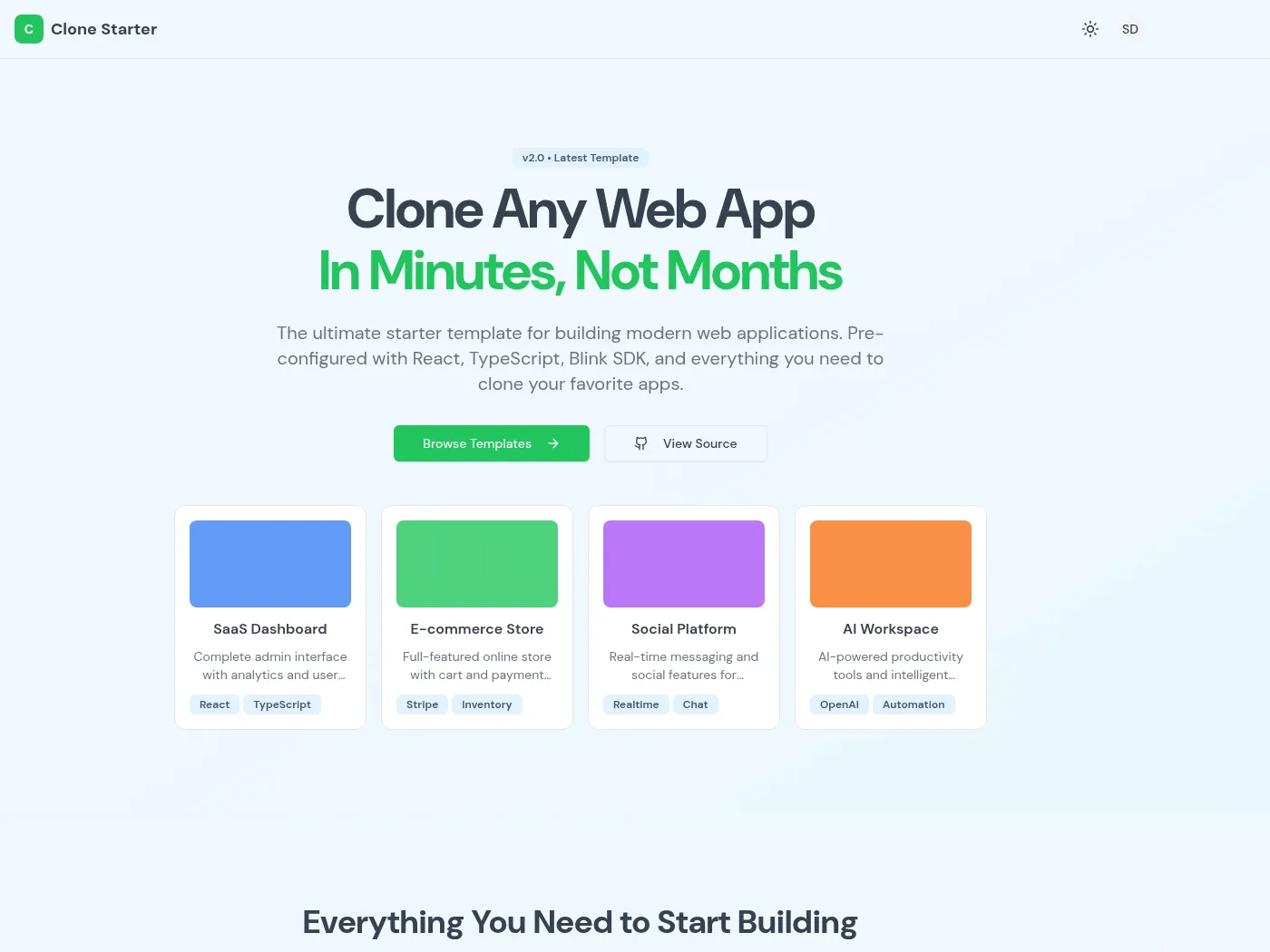 Clone Web Application Starter