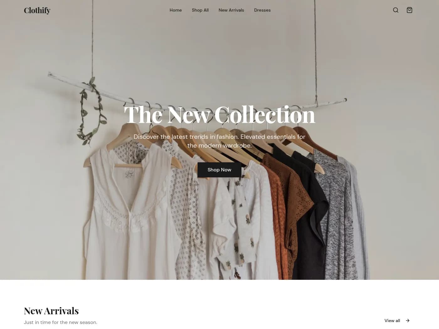 Clothify: Modern Clothing Retailer Website