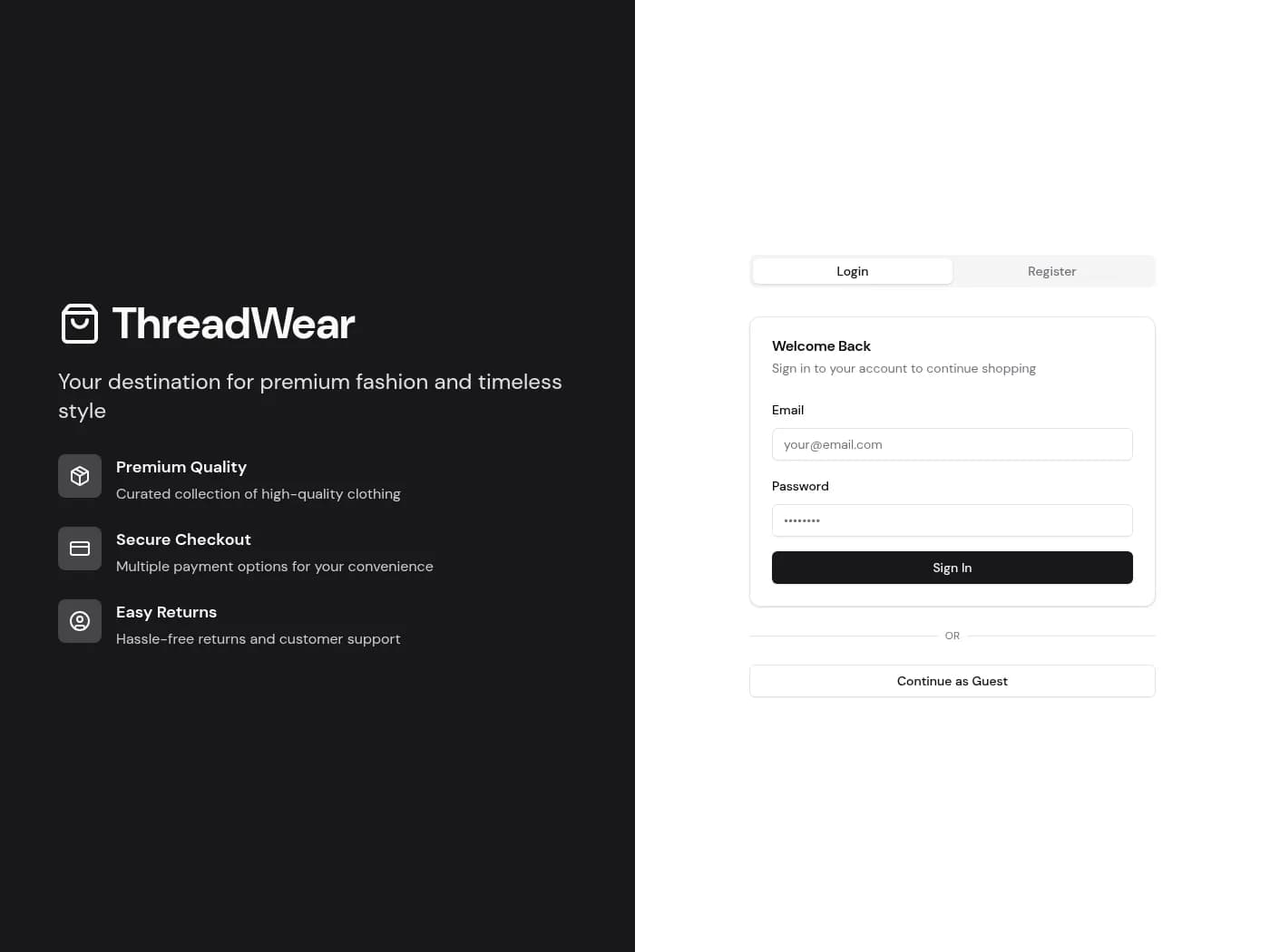 ThreadWear Storefront