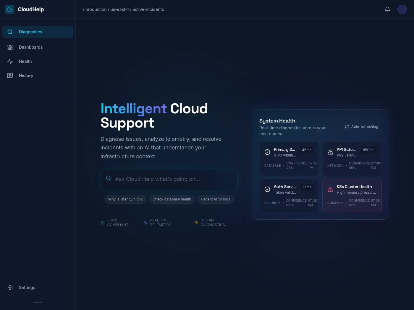 Cloud Help: AI-Powered Cloud Diagnostics & Support Platform