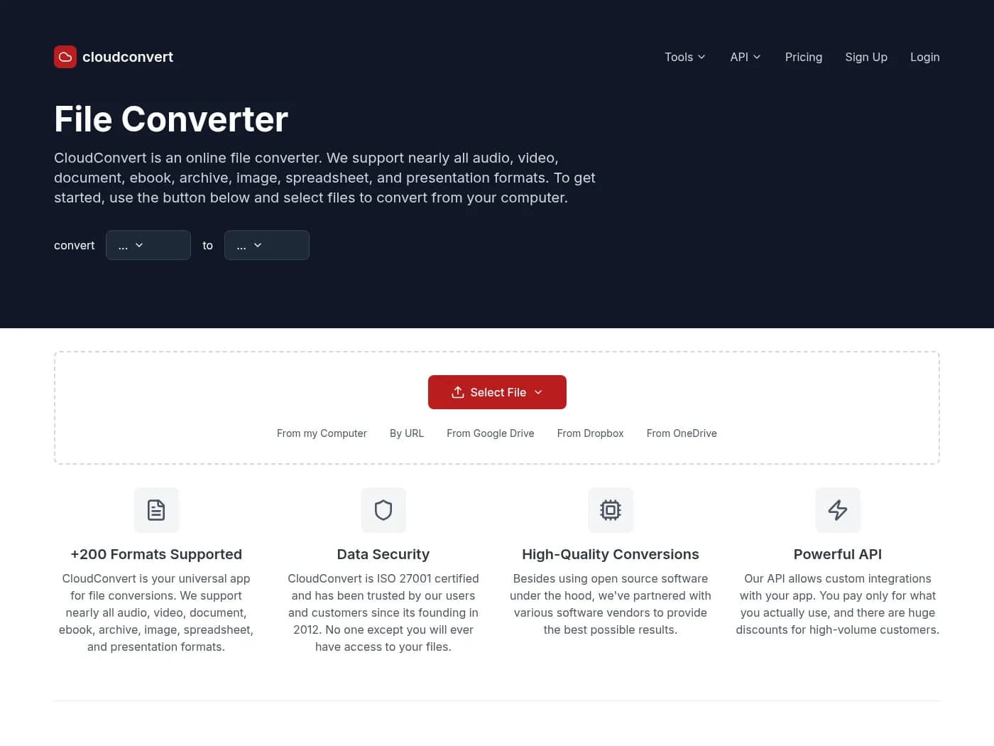 CloudConvert Clone – Universal File Converter