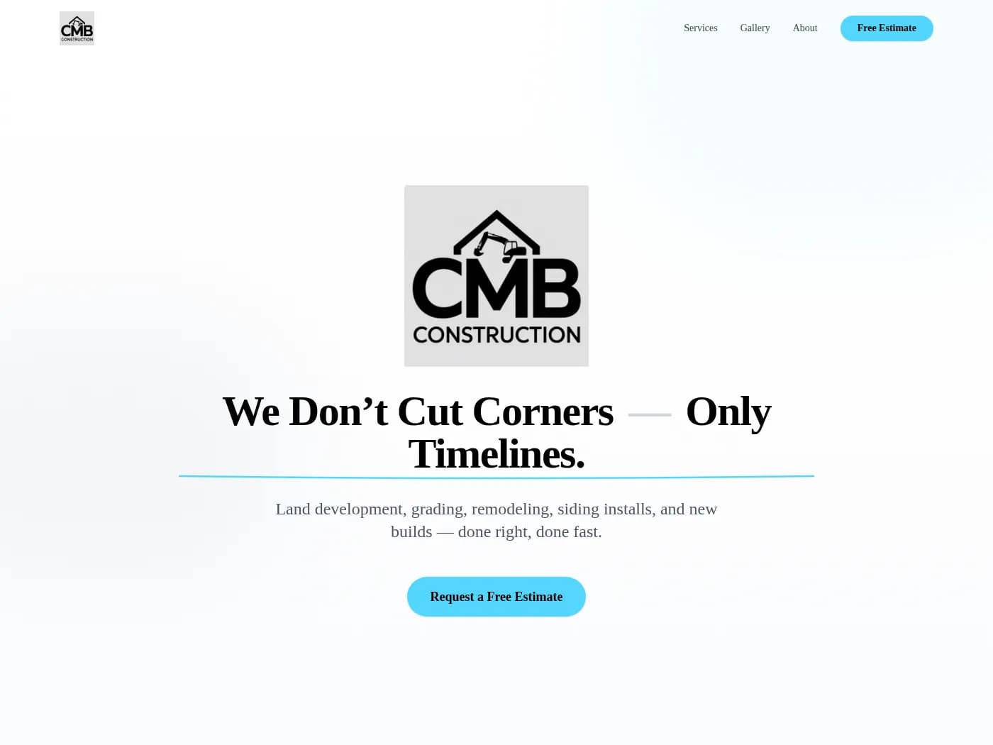 CMB Construction Modern Web Presence