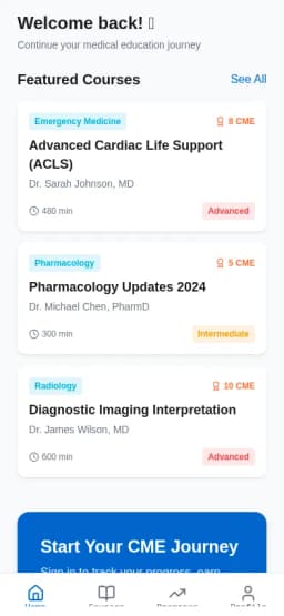 CME On-the-Go: Mobile Continuing Medical Education App