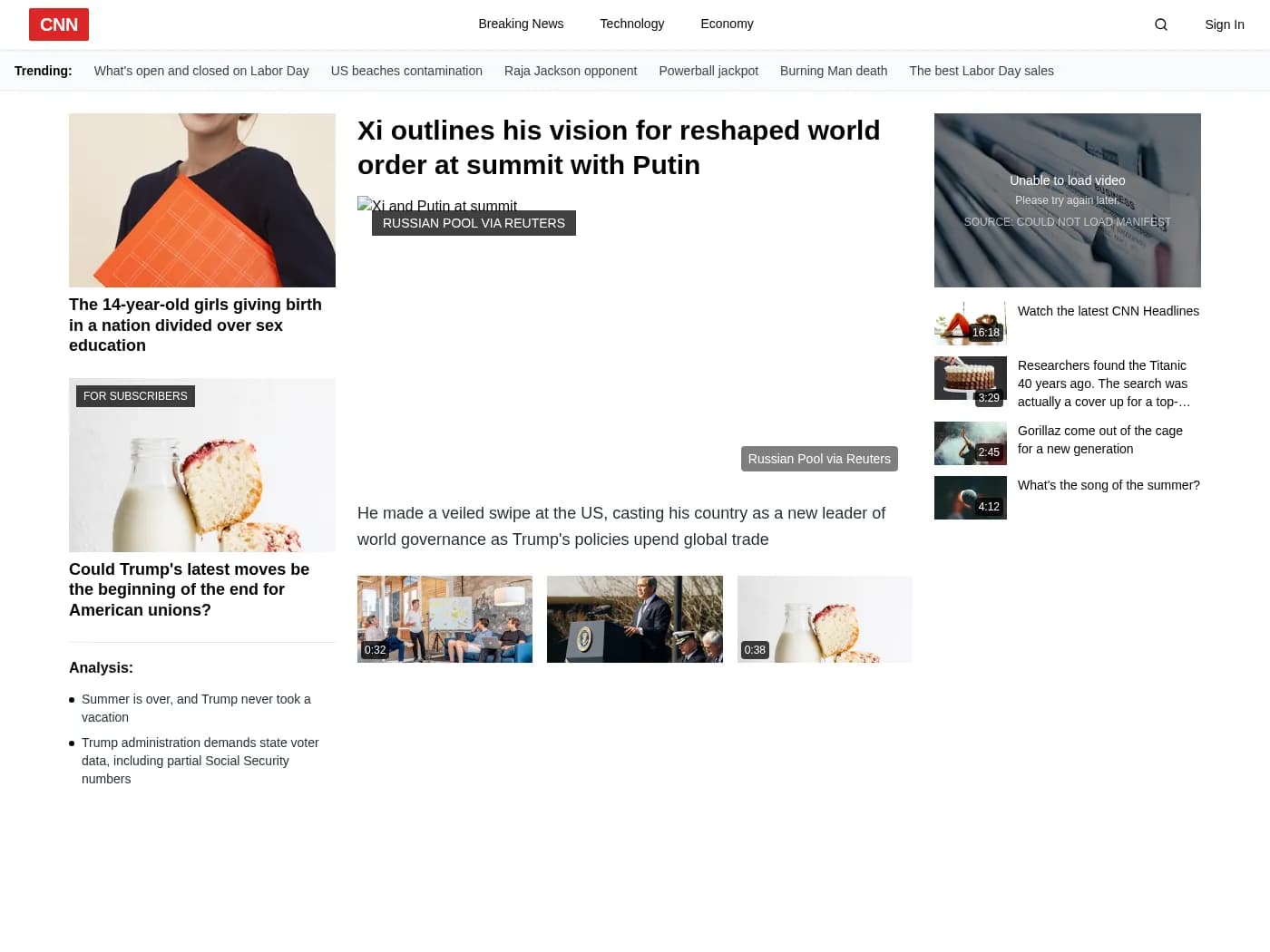 CNN-Style AI News Platform