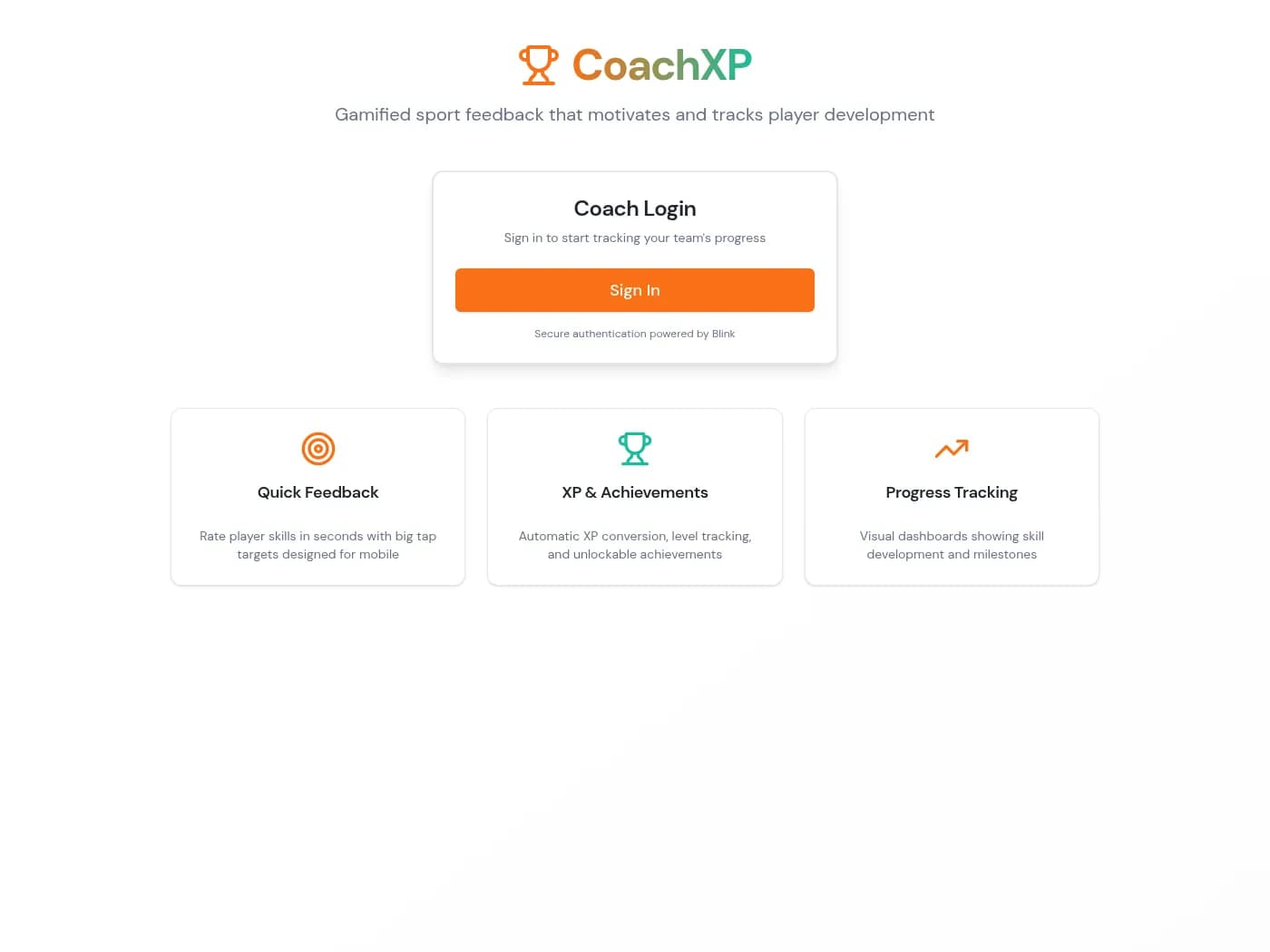 CoachXP Gamified Feedback