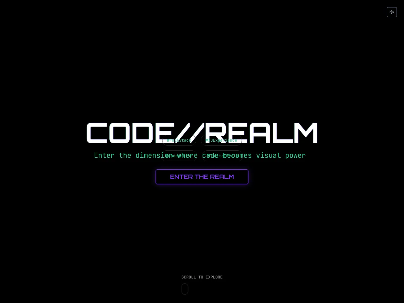 CODE//REALM: The Immersive Developer Portfolio Experience