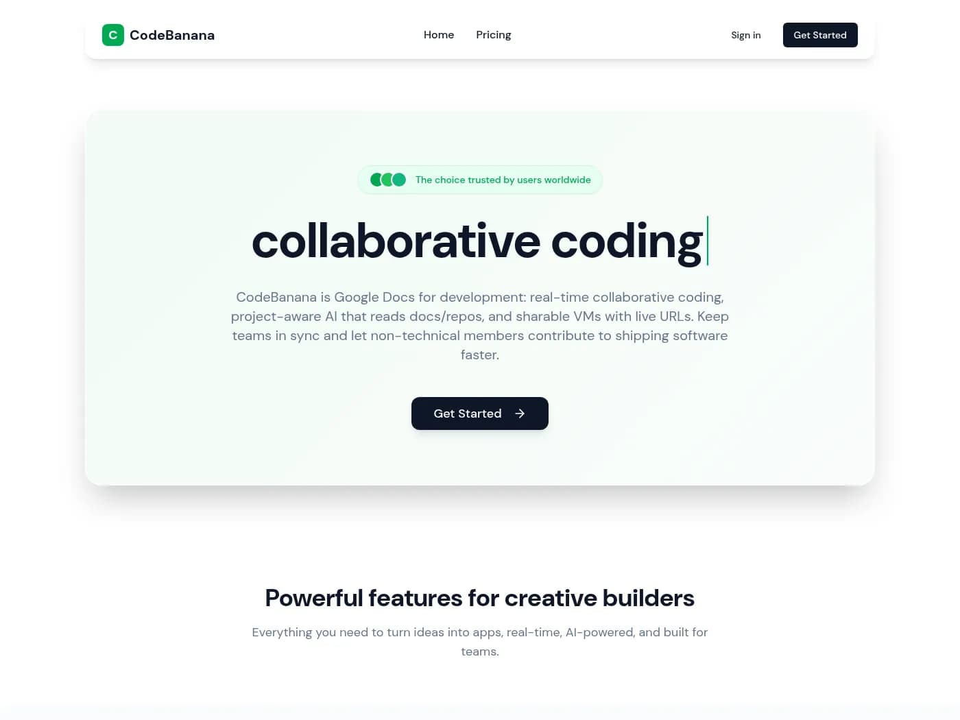 CodeBanana Website Replica