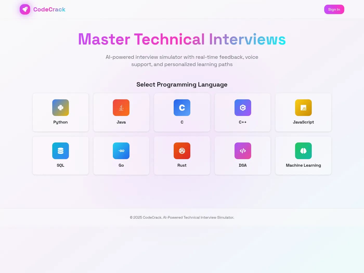 CodeCrack: AI Technical Interview Simulator