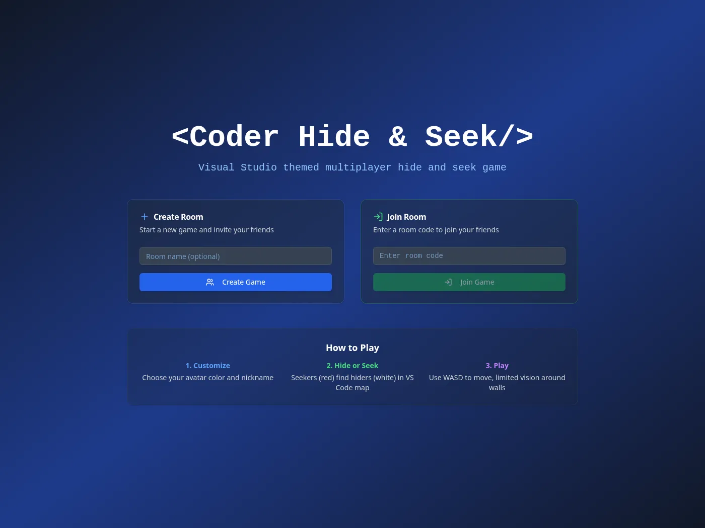 Coder Hide and Seek Online