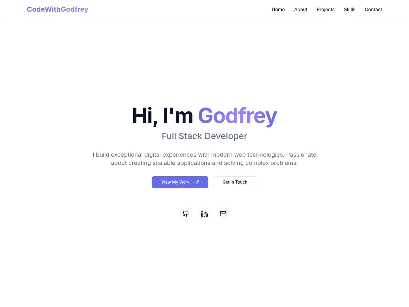 CodeWithGodfrey Portfolio Website