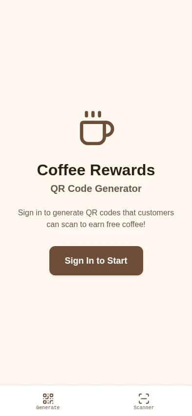 Coffee Rewards Dual Mobile App Suite
