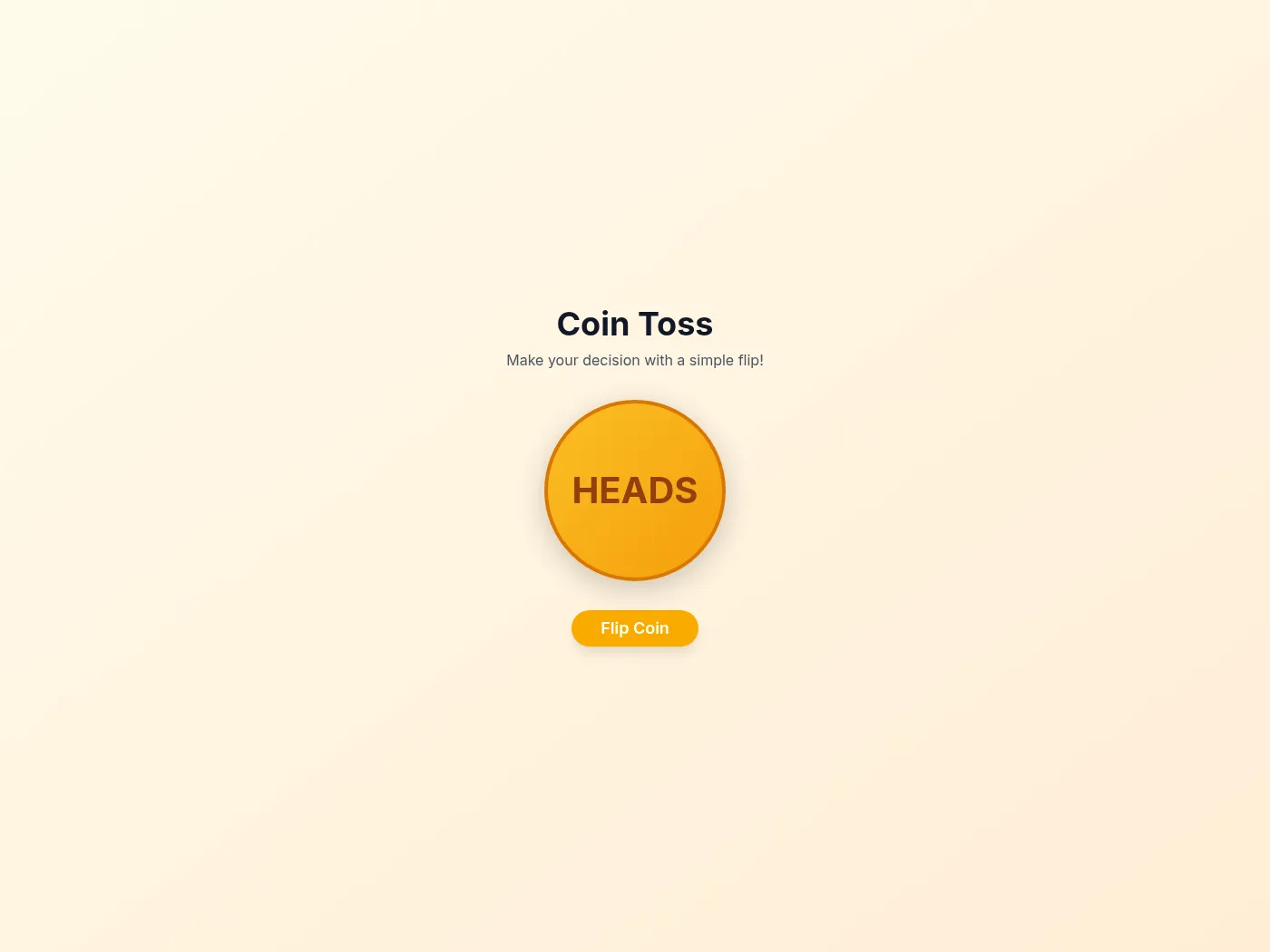 Coin Toss Simulator