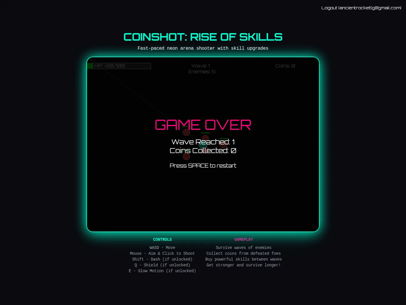 Coinshot: Rise of Skills — Arcade Roguelike Arena Shooter