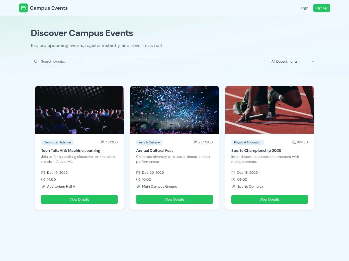 College Event Management Platform