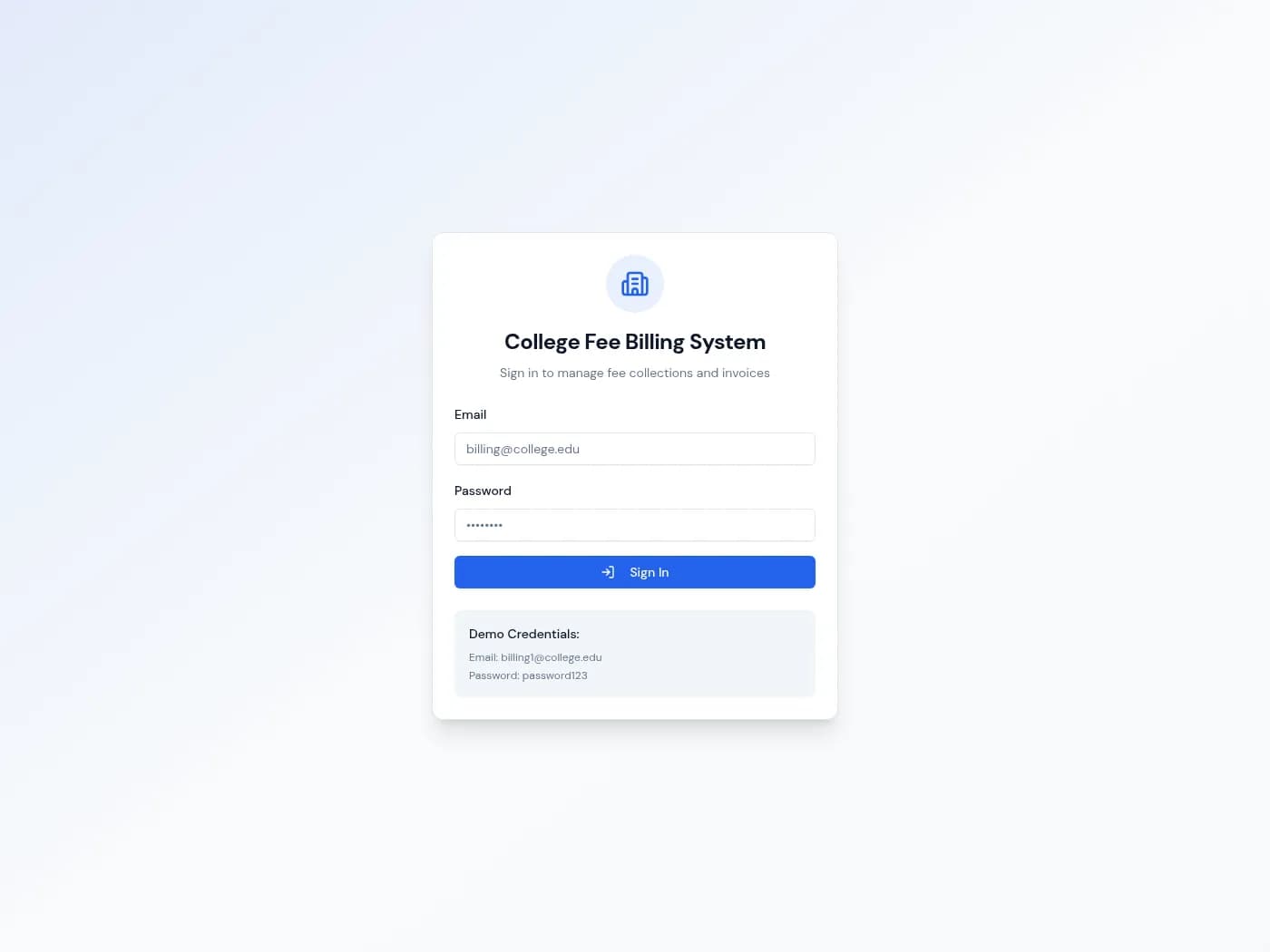 College Fee Billing & Invoice Management System for Multi-Institution Campuses