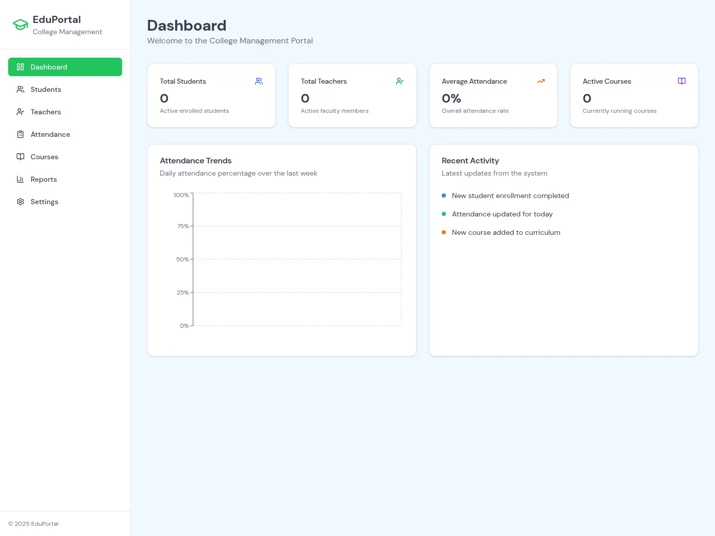 College Monitoring and Management Portal