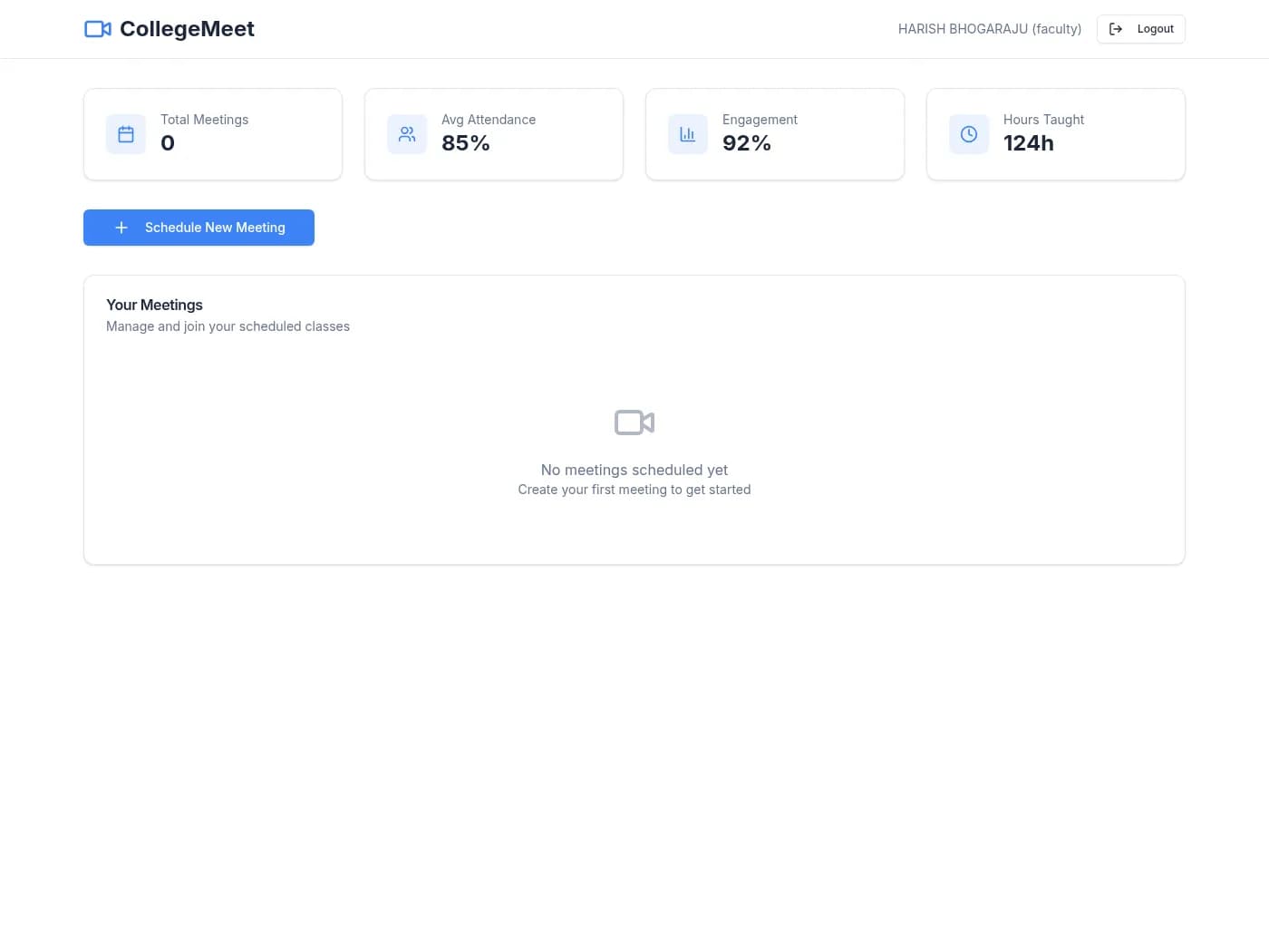 CollegeMeet – AI-Powered Secure Online Meeting & Classroom Platform for Universities