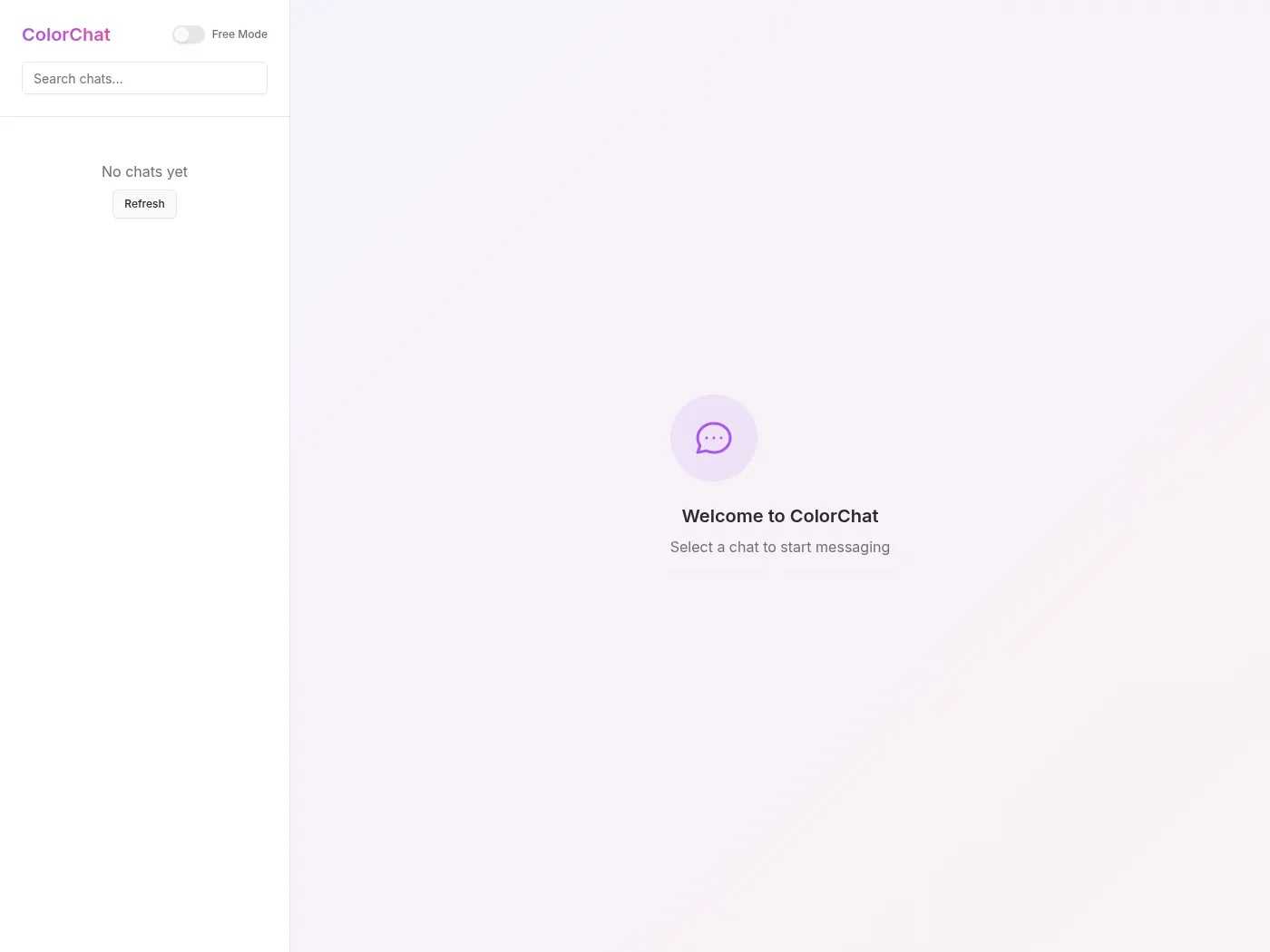 ColorChat: Social Messaging with Free Mode
