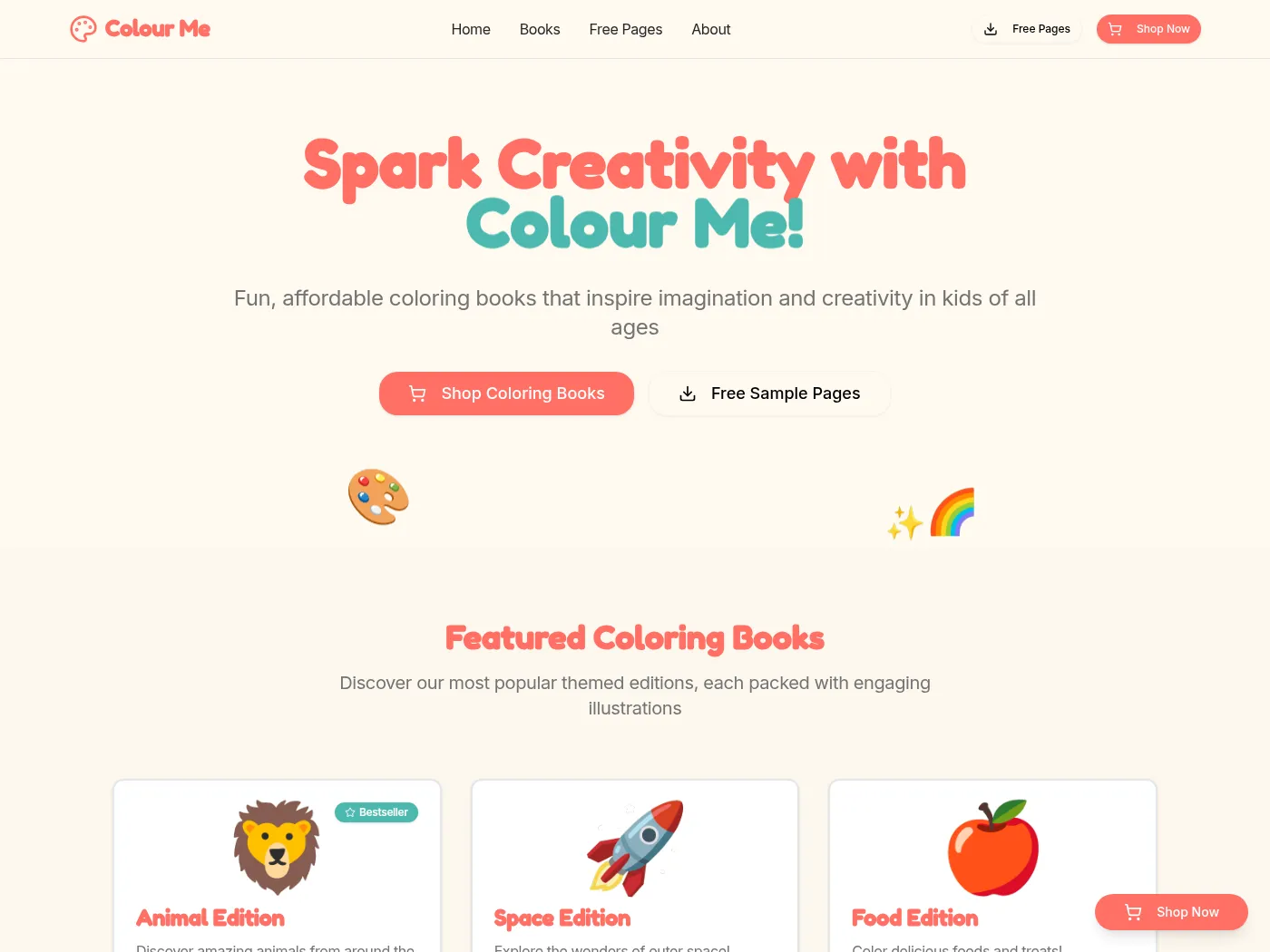 Colour Me: Playful Website for Kids' Coloring Books