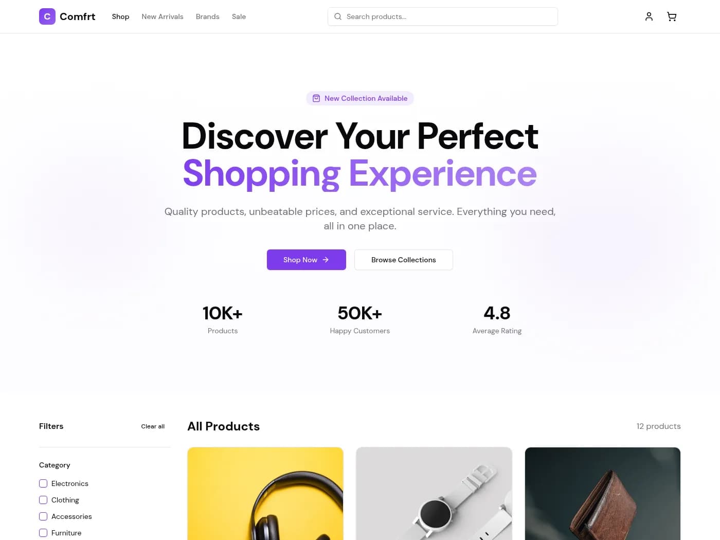 Comfrt.com Next-Gen Ecommerce Platform