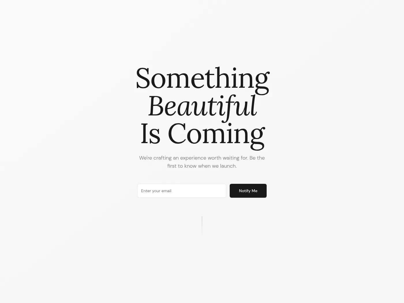 Minimalist Coming Soon Landing Page