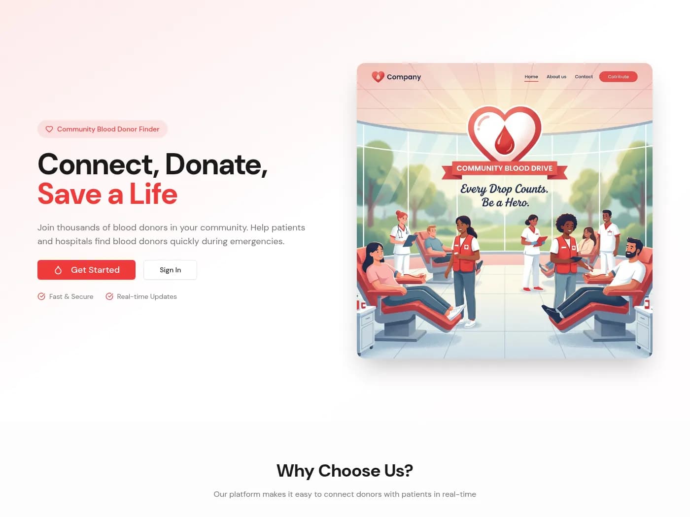 Community Blood Donor Finder – Connect Donors & Patients in Real-Time