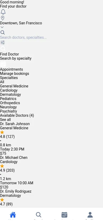 Community Doctor Appointment Booking App