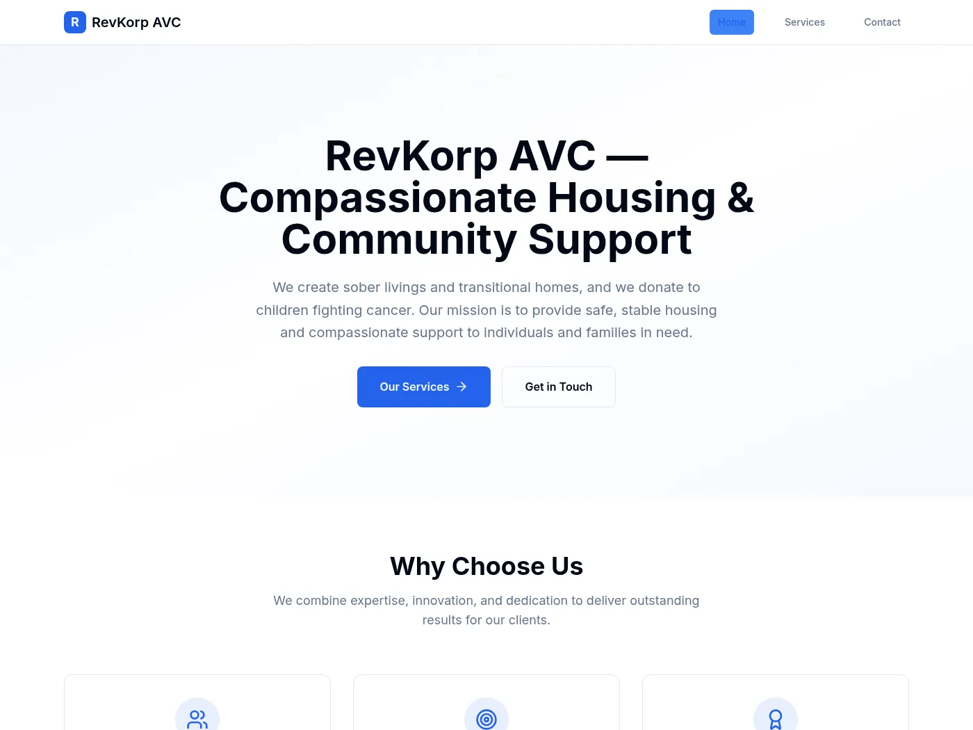 Simple Company Information Website