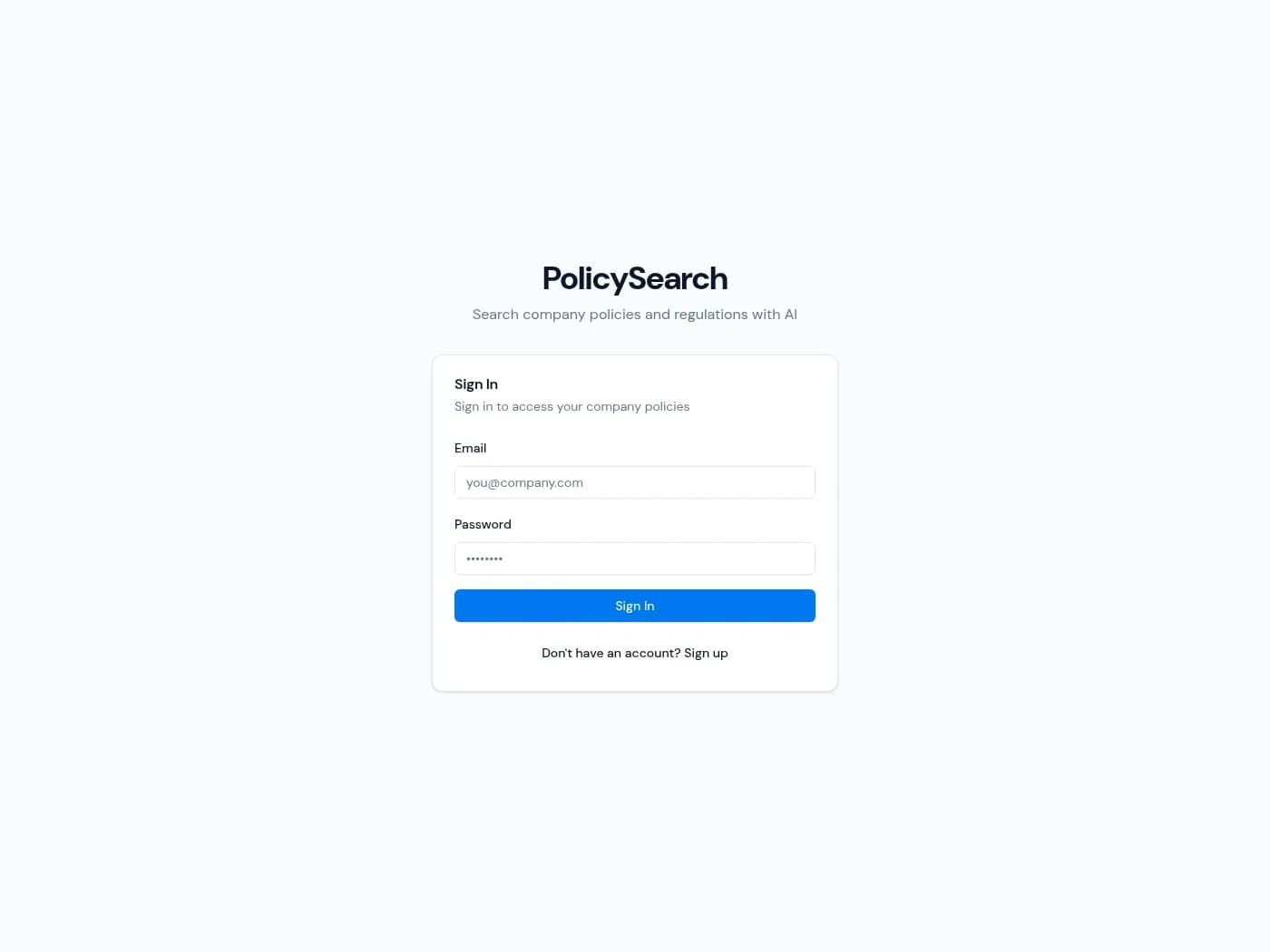 Company Policy Search Platform