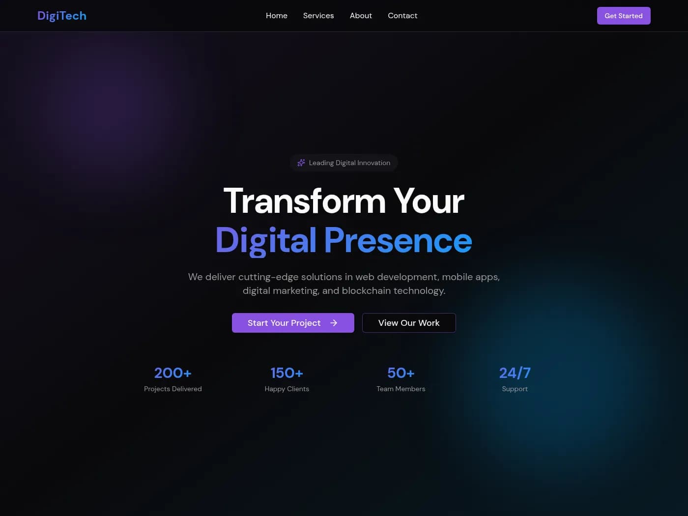 Modern Company Profile Website for Digital Services