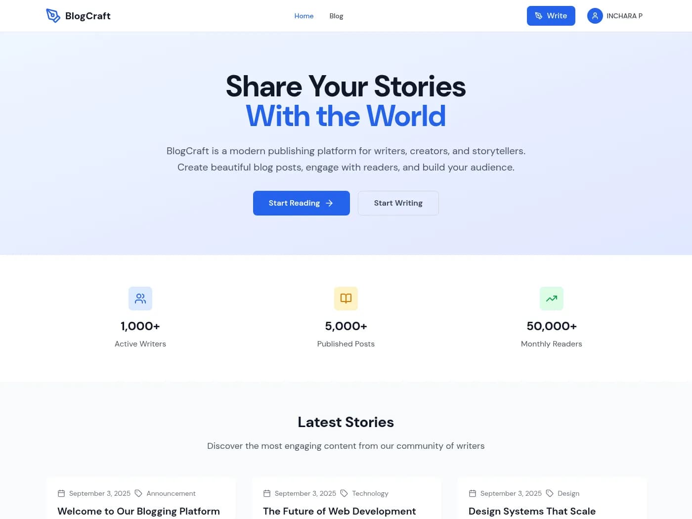 All-in-One Blogging Platform