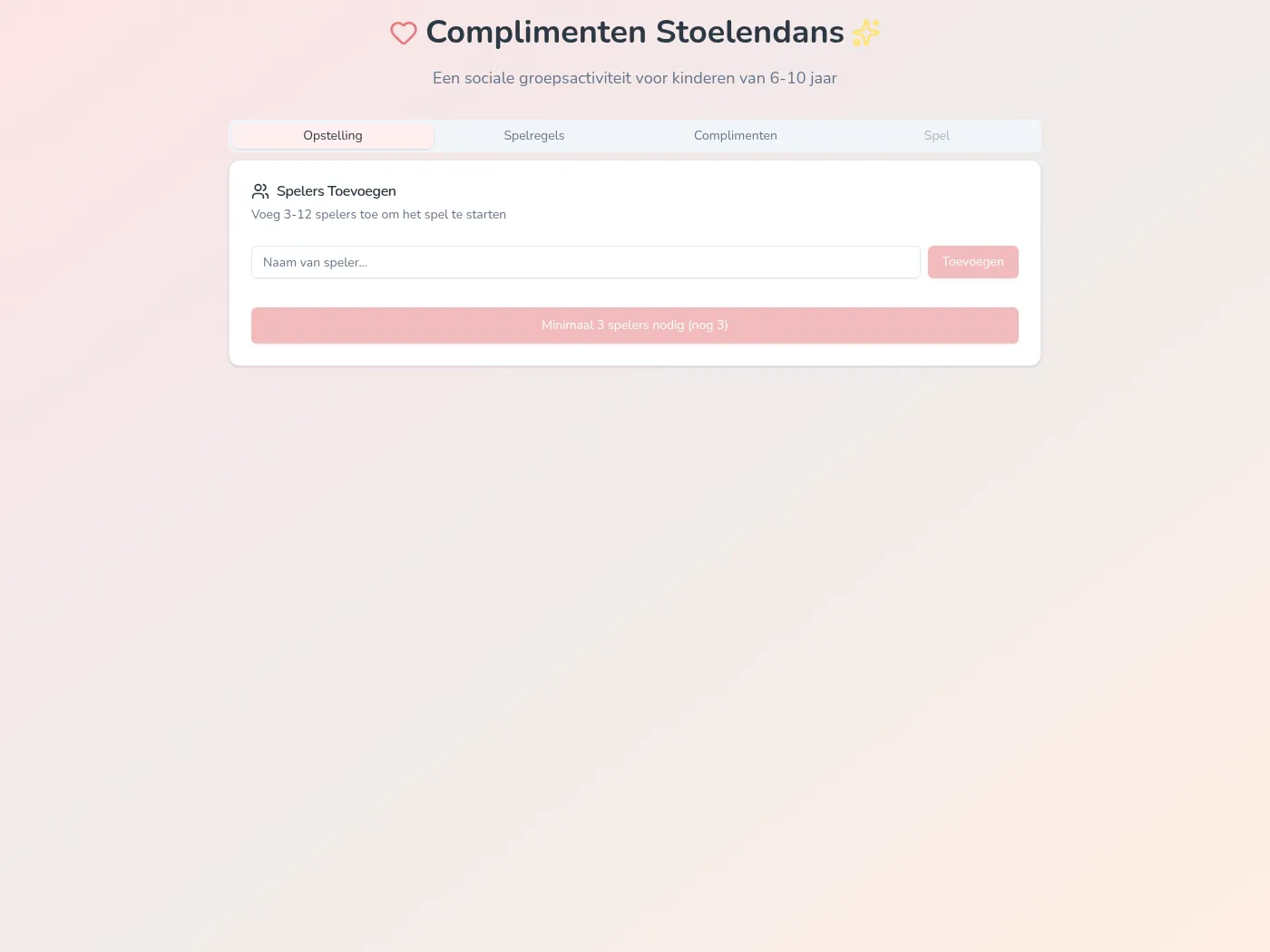 Complimenten Stoelendans – Sociale Groepsactiviteit voor Kinderen