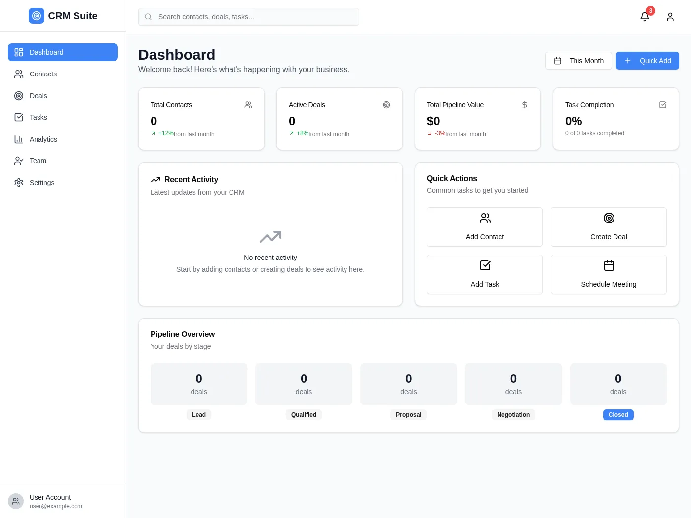 Comprehensive CRM Suite