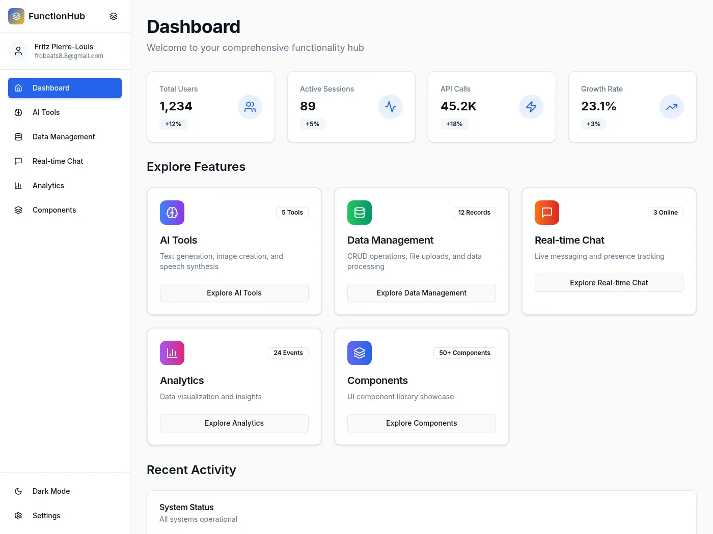 Comprehensive App with Multiple Functionalities