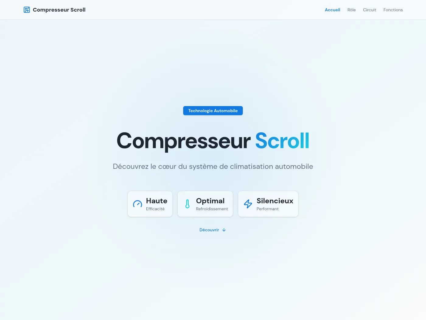 Compresseur Scroll Présentation