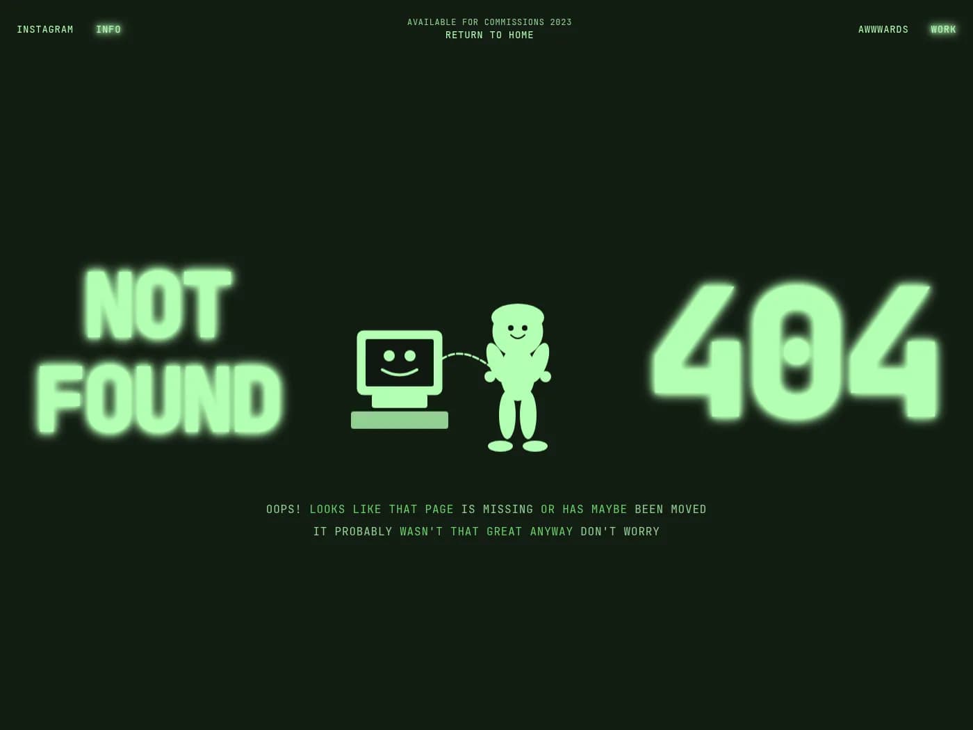 Computer Boy Error Page Replica