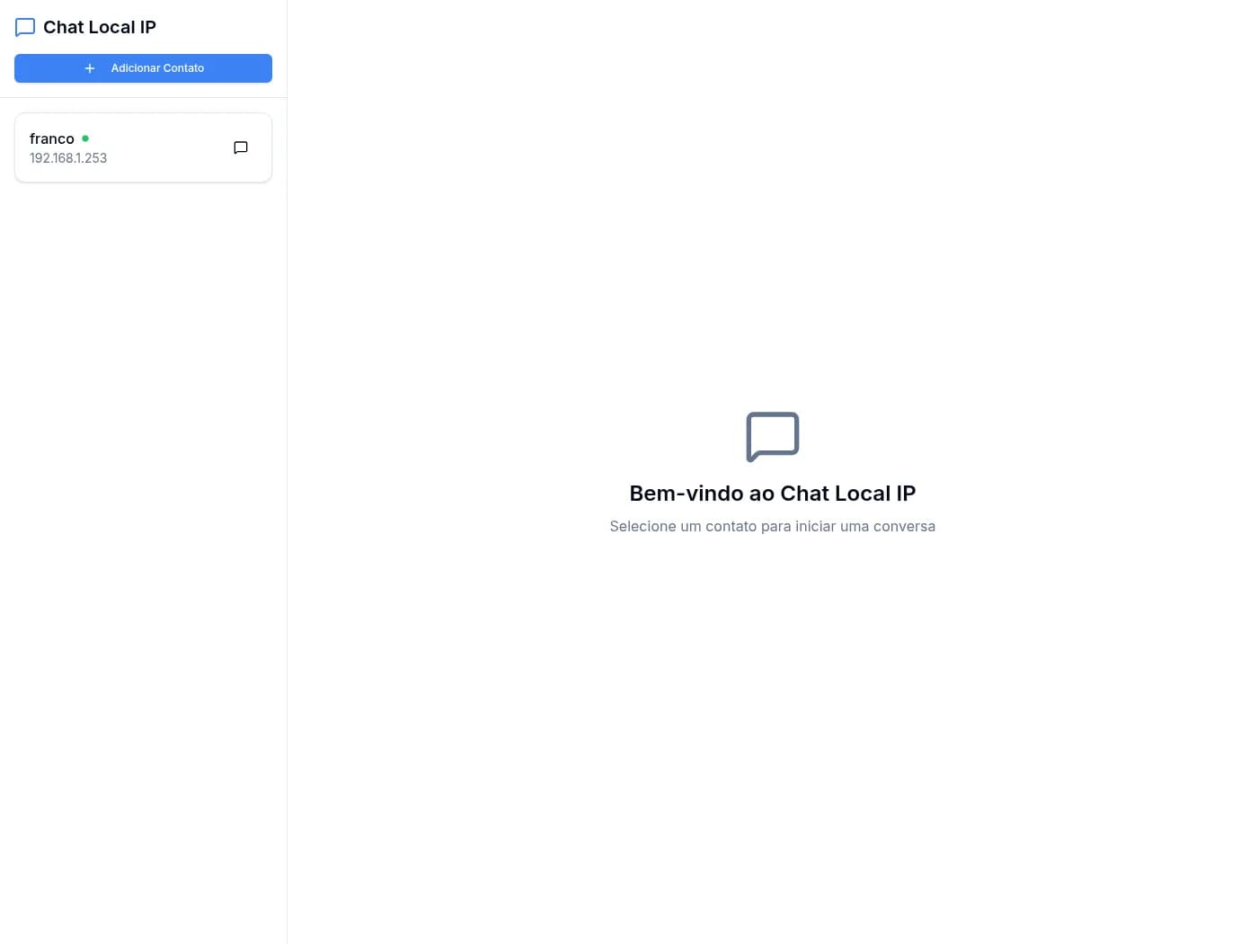 App de Comunicação Interna Local via IP com Chat e Gerenciamento de Contatos