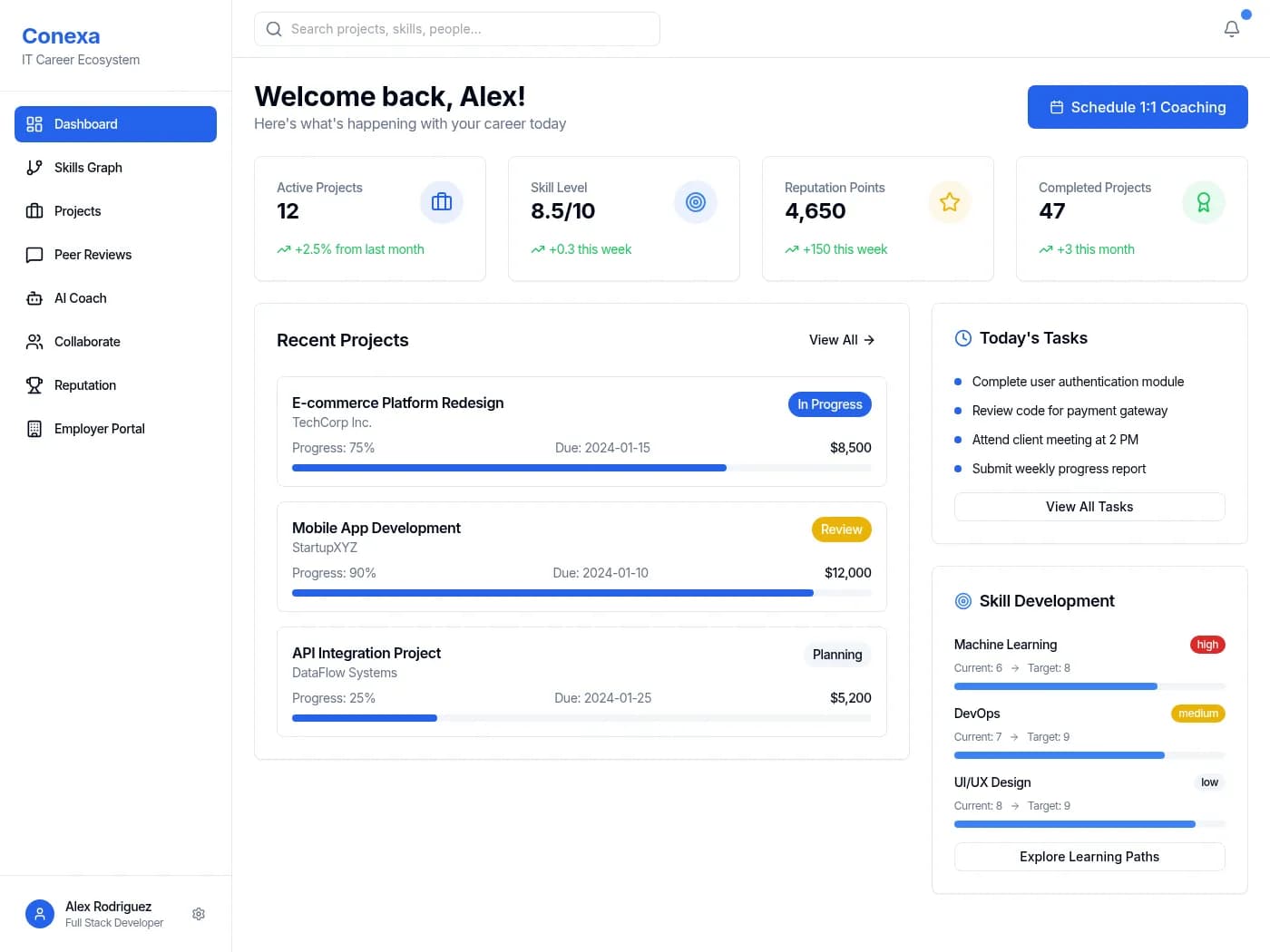 Conexa IT Career Ecosystem Front-End