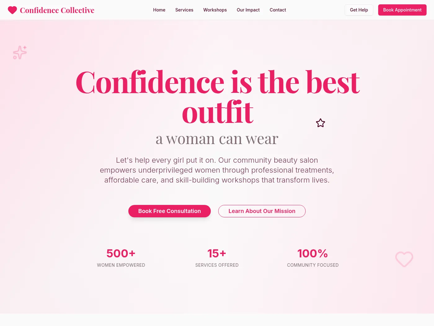 Confidence Collective: Community Beauty Salon and Empowerment Hub
