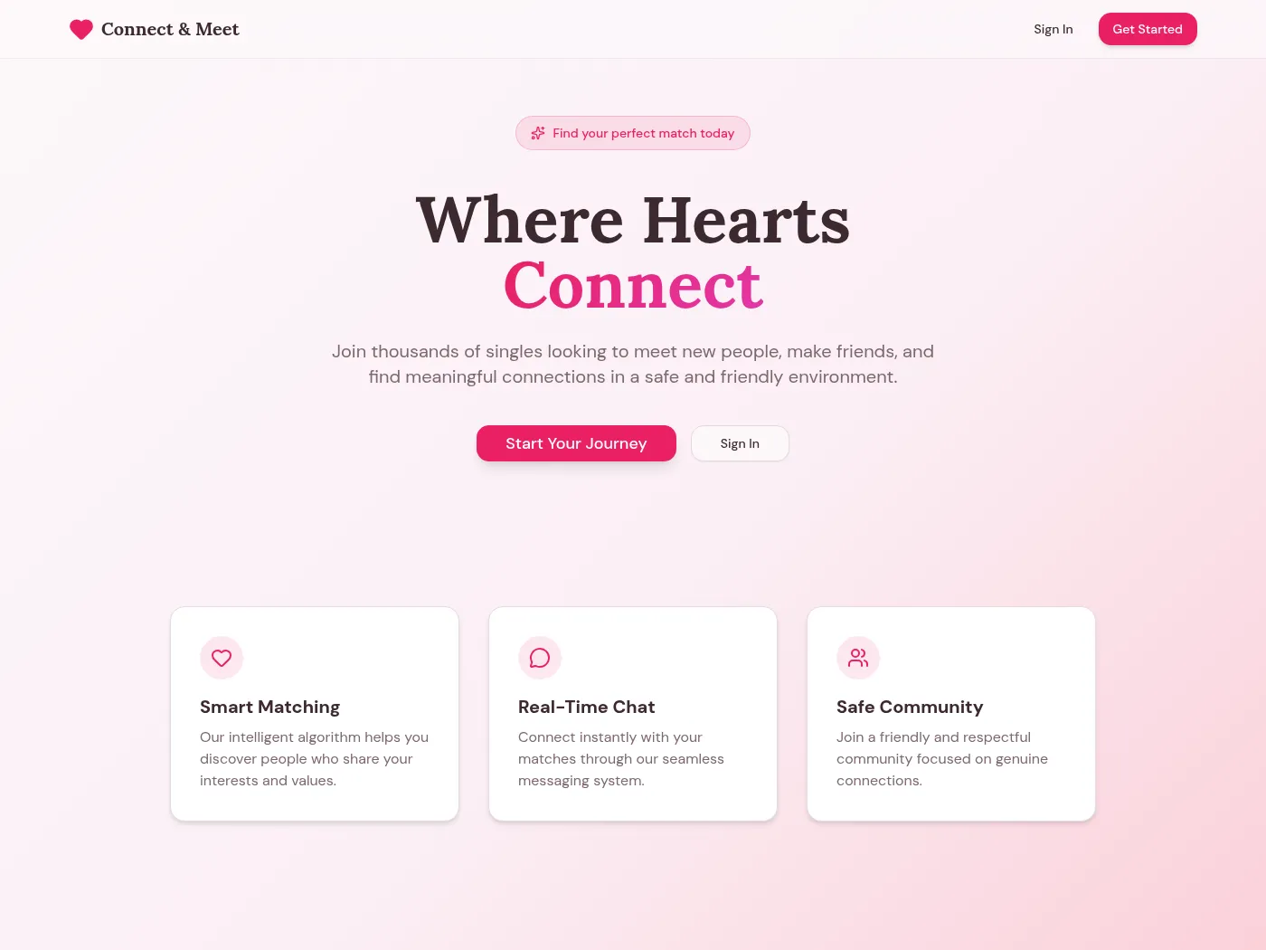 Connect & Meet: A Simple Social Dating Platform