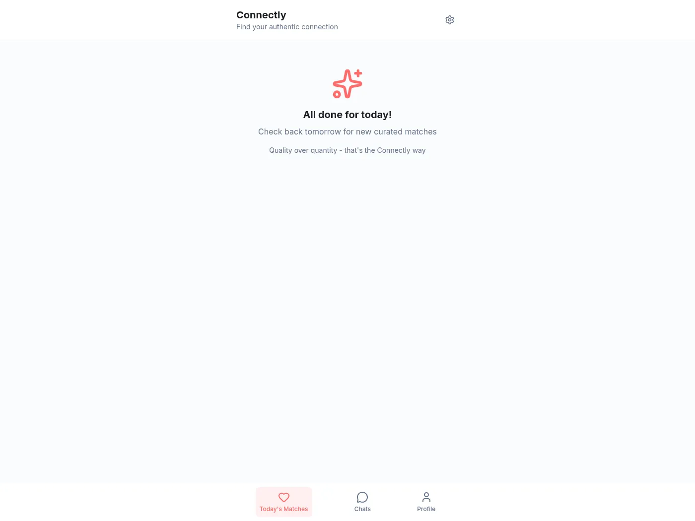 Connectly – Interest-Driven Minimalist Dating App