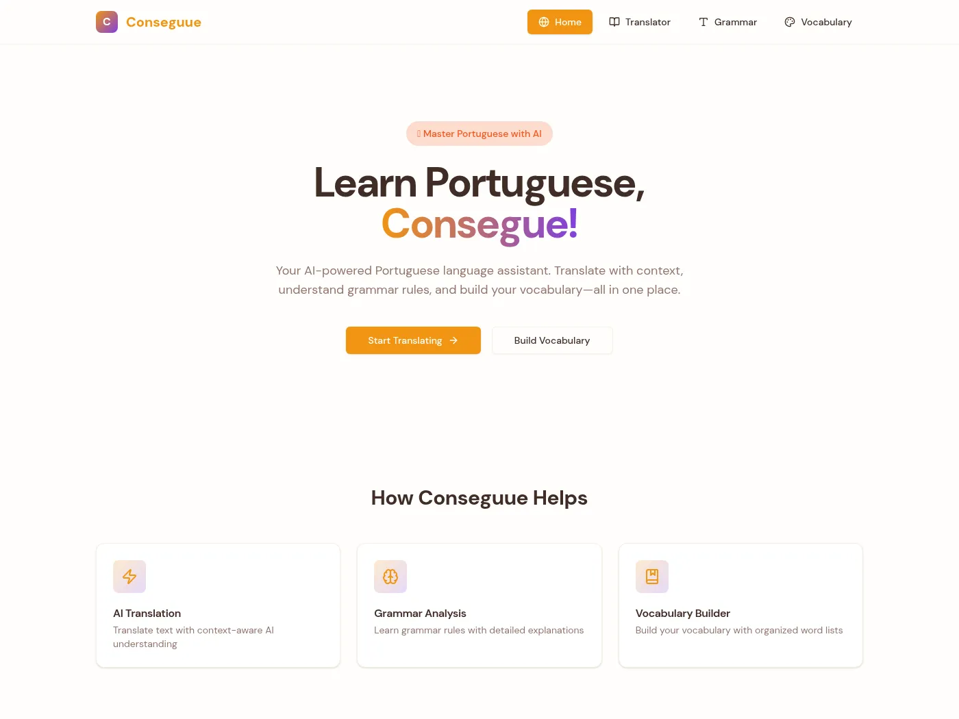 Conseguue: AI-powered Portuguese Language Assistant