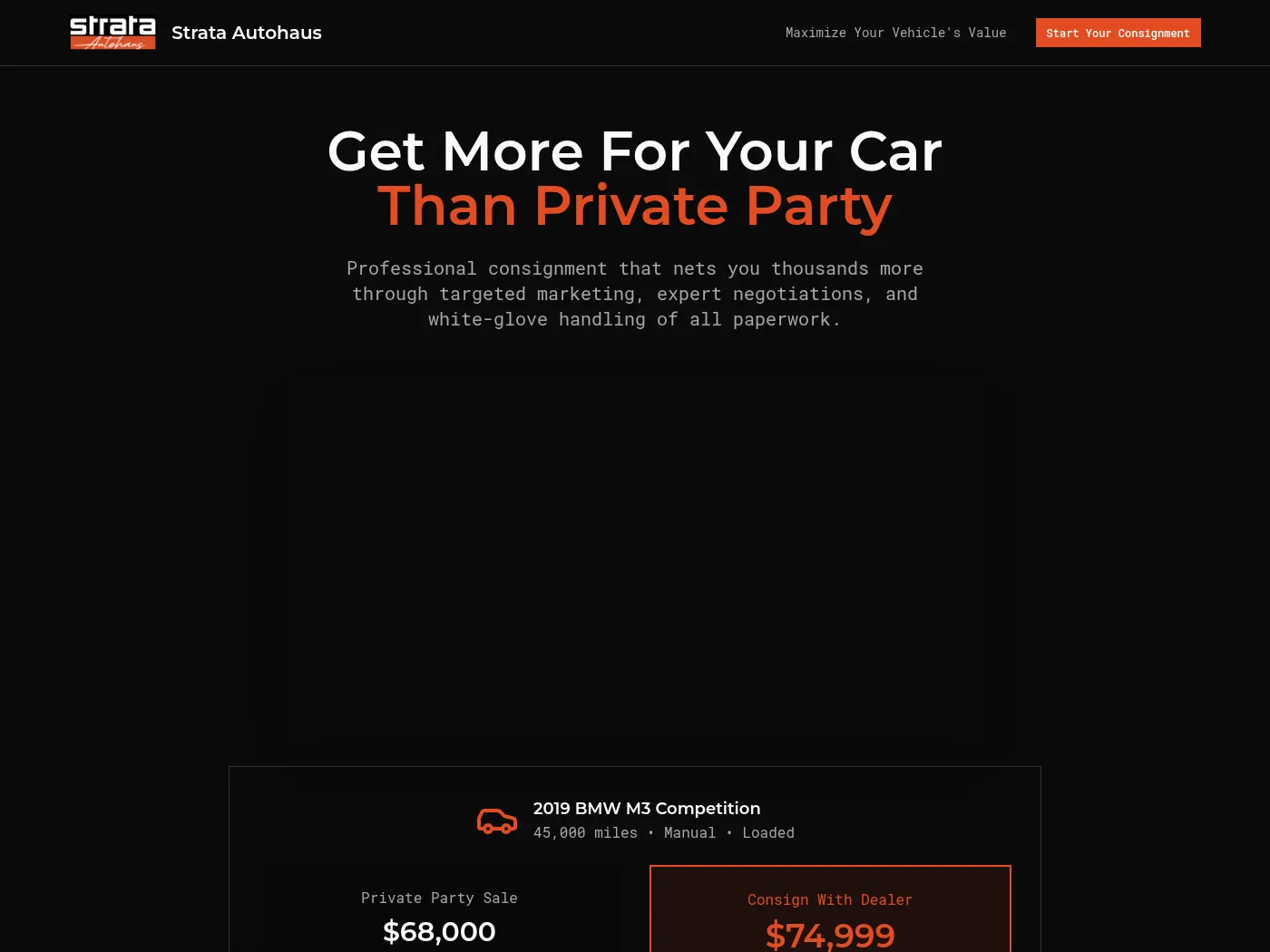 Consignment Intake Web App for Vehicle Owners