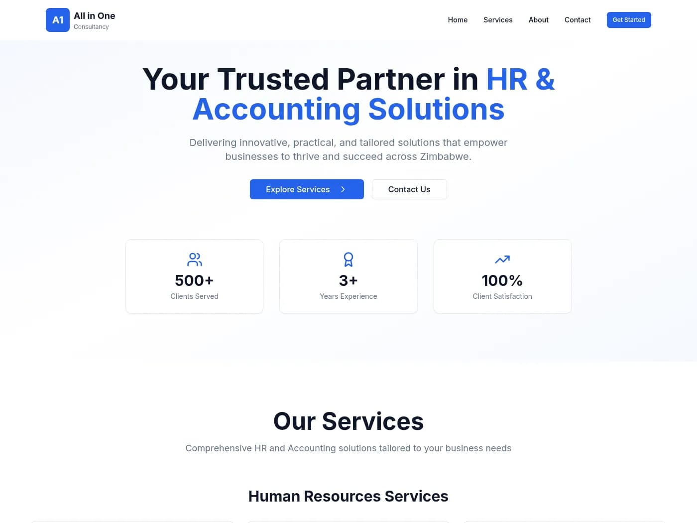 Elegant Consultancy Website for Business Growth