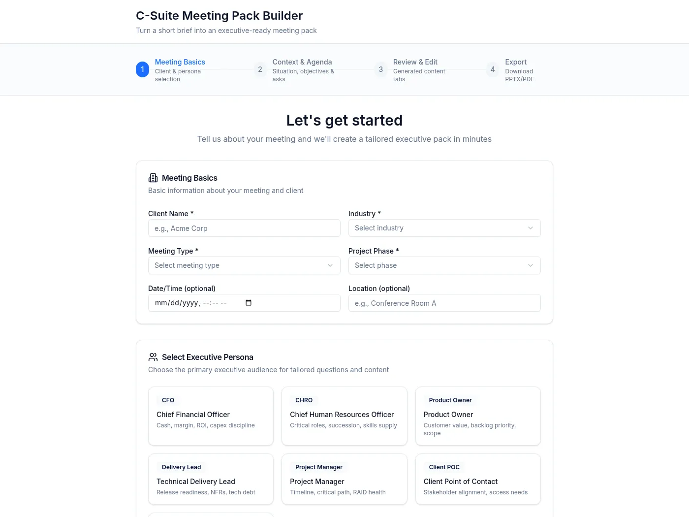 Consultant Workflow Tool