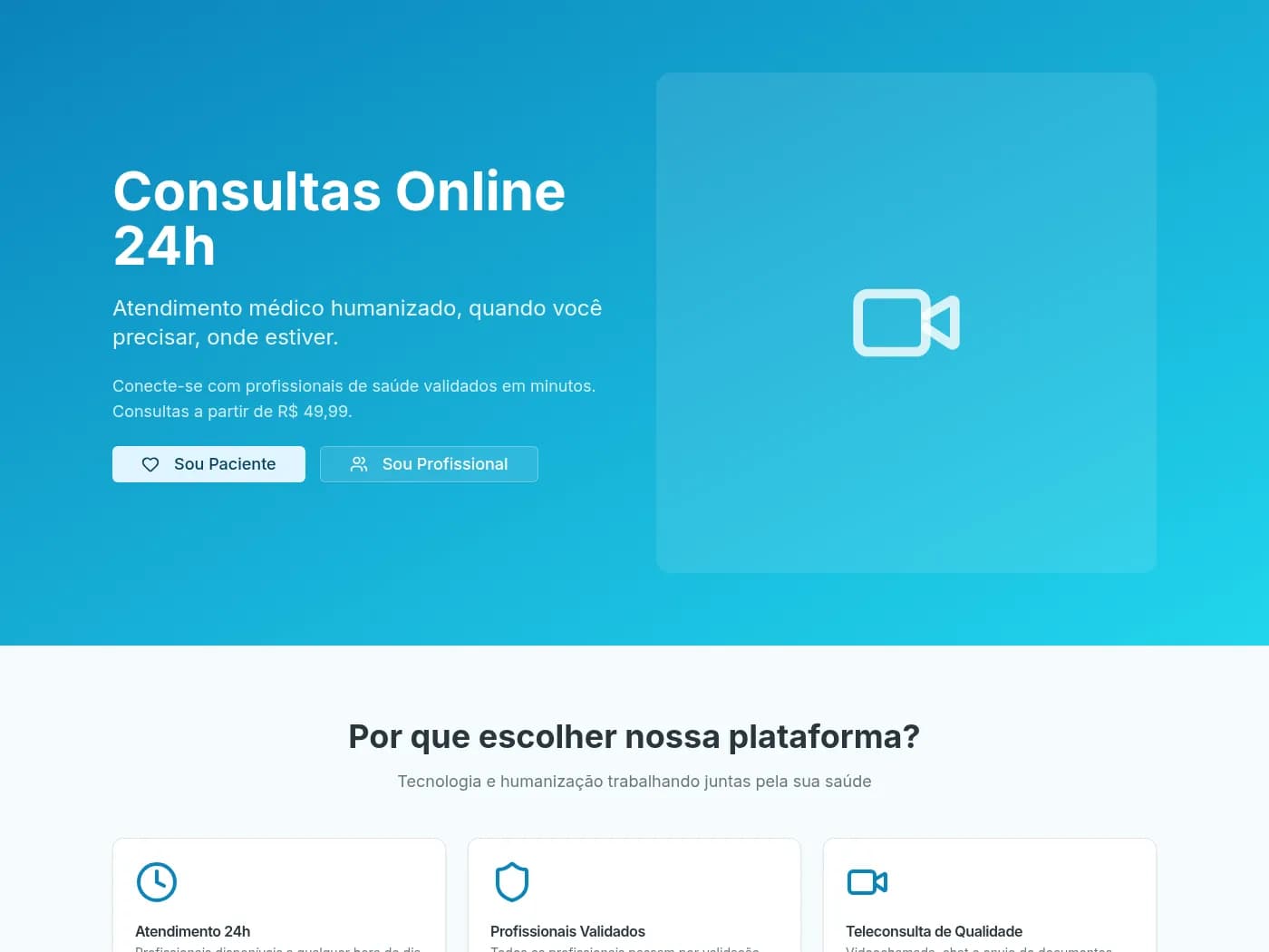 Consultas Online 24h – Plataforma Completa para Saúde Humanizada